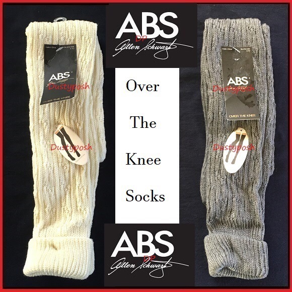 ABS Allen Schwartz | Accessories | Abs Cable Knit Over The Knee Socks ...
